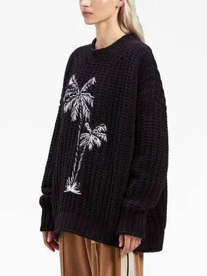 Palm Angels Palms-embroidered Chenille Jumper