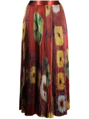 Ulla Johnson Rami High-waisted Pleated Skirt
