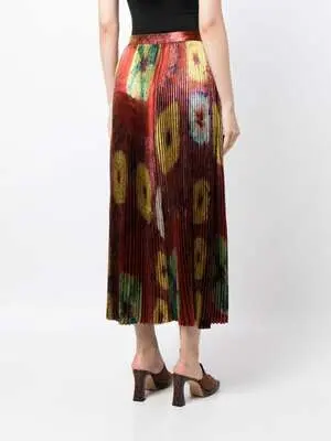 Ulla Johnson Rami High-waisted Pleated Skirt