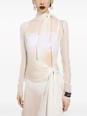 Dolce & Gabbana Sheer Silk Maxi Dress