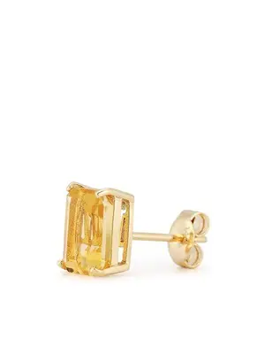 Mateo 14kt Yellow Green Amethyst Stud Earrings