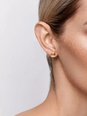 Mateo 14kt Yellow Green Amethyst Stud Earrings