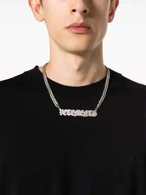 Vetements Gothic Logo-plaque Necklace