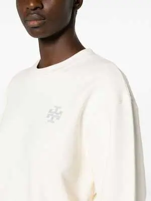 Tory Burch Logo-embellished Cotton Sweatshirt