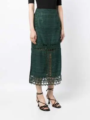 Ulla Johnson High-waisted Lace Midi Skirt