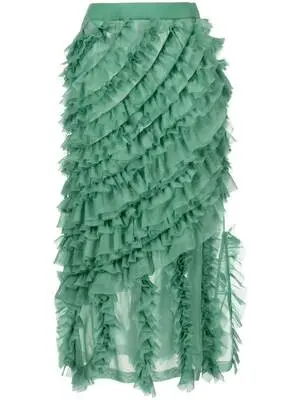 Ulla Johnson Sarafina Ruffled Midi Skirt