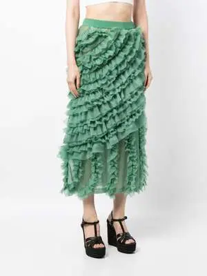 Ulla Johnson Sarafina Ruffled Midi Skirt