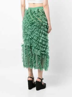 Ulla Johnson Sarafina Ruffled Midi Skirt