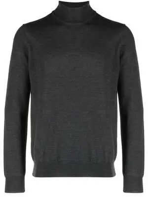 Corneliani Roll-neck Virgin Wool Jumper - Grey