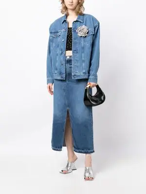 Giuseppe Di Morabito Faux-flower Denim Jacket