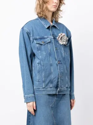 Giuseppe Di Morabito Faux-flower Denim Jacket