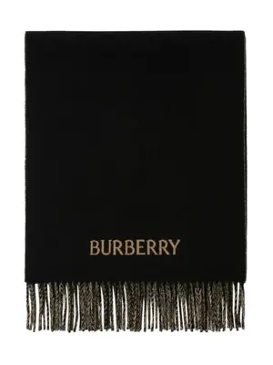 Burberry Two-tone Cashmere Scarf - Black