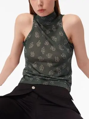 MARGHERITA MACCAPANI Kendra Monogram-jacquard Top