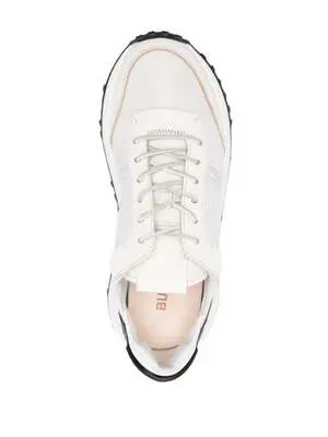 BUTTERO® Two-tone Panelled Sneakers - White
