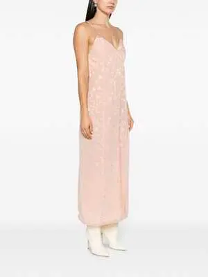 Zadig&Voltaire Rohal Star-jacquard Silk Dress - Pink