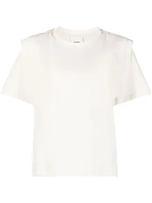 Isabel Marant Étoile Zelitos Cotton T-shirt - Neutrals