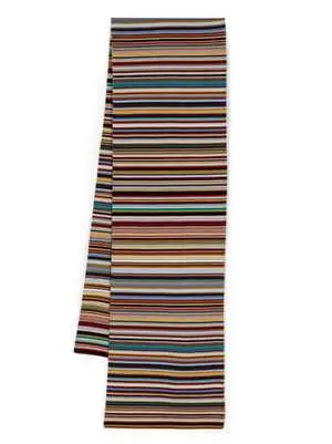 Paul Smith Stripe-pattern Virgin Wool Scarf - Multicolour