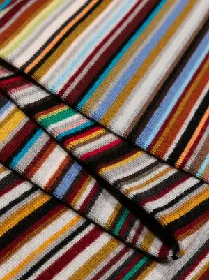 Paul Smith Stripe-pattern Virgin Wool Scarf - Multicolour