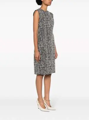LANVIN Sleeveless Tweed Midi Dress