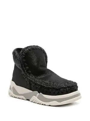 Mou Slip-on Shearling-lined Sneakers - Black
