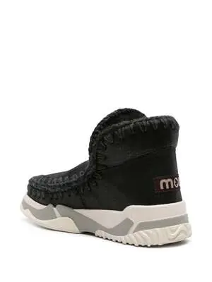 Mou Slip-on Shearling-lined Sneakers - Black