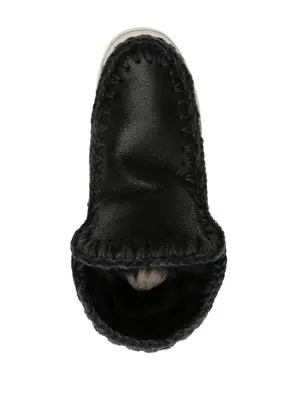 Mou Slip-on Shearling-lined Sneakers - Black