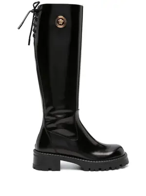 Versace Alia Leather Knee-high Boots