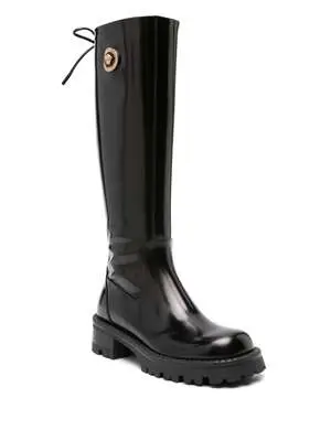 Versace Alia Leather Knee-high Boots