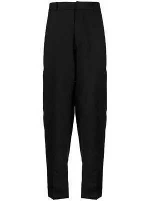 LARDINI Wool-blend Tapered Tailored Trousers