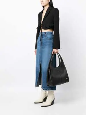 COACH Lana Pebbled-leather Tote - Black