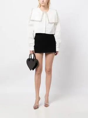 Mach & Mach A-line Knitted Miniskirt