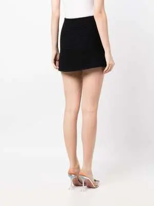 Mach & Mach A-line Knitted Miniskirt