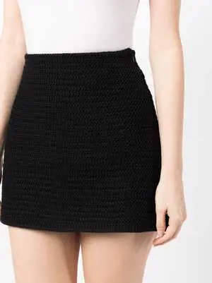 Mach & Mach A-line Knitted Miniskirt