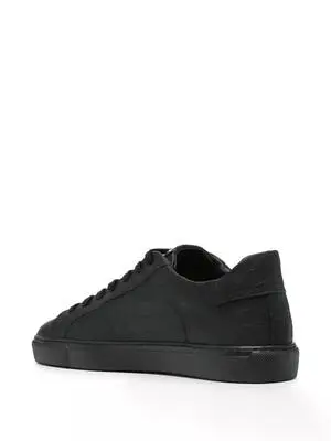 HIDE&JACK Essence Crocodile-embossed Leather Sneakers - Black