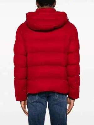 MOORER Padded Jacket With Detachable Hood - Red
