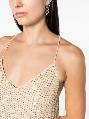 Zadig&Voltaire Rhinestone Embellished Mini Dress - Neutrals