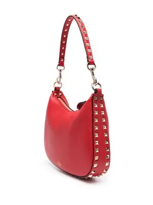 Valentino Garavani Rockstud Shoulder Bag - Red
