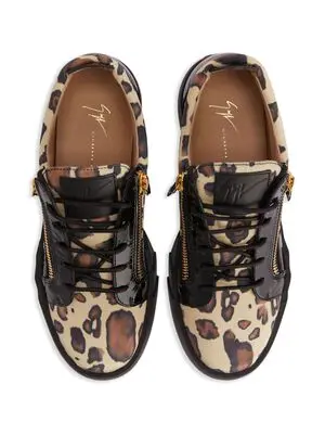 GIUSEPPE ZANOTTI Frankie Leopard-print Sneakers