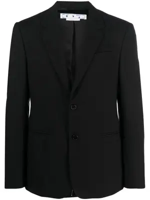 Off-White Slogan-print Virgin Wool Blazer