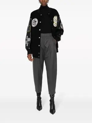 Stella McCartney Cropped Pleated Wool Trousers