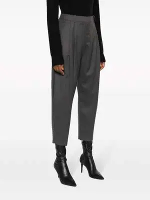 Stella McCartney Cropped Pleated Wool Trousers