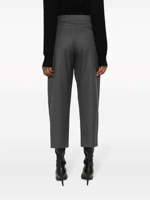 Stella McCartney Cropped Pleated Wool Trousers