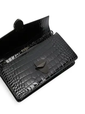 ASPINAL OF LONDON Mayfair Patent-leather Clutch - Black