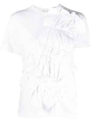 Comme Des Garçons Ruched T-shirt - White