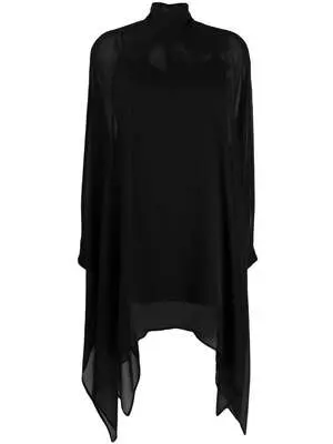 P.a.r.o.s.h Funnel-neck Silk Tunic