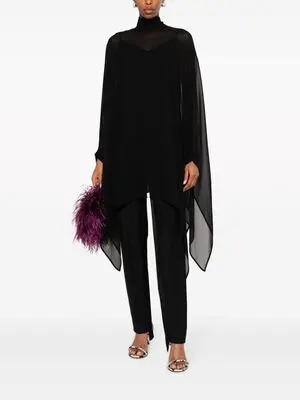 P.a.r.o.s.h Funnel-neck Silk Tunic