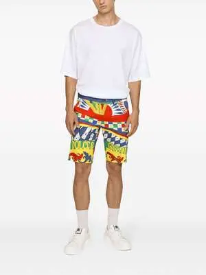 Dolce & Gabbana Carretto-print Shorts - Blue