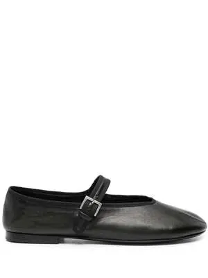 THE ROW Boheme Mj Leather Ballerina Shoes - Black