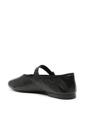 THE ROW Boheme Mj Leather Ballerina Shoes - Black