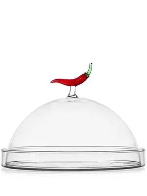 ICHENDORF MILANO Oval-design Glass Platter - White